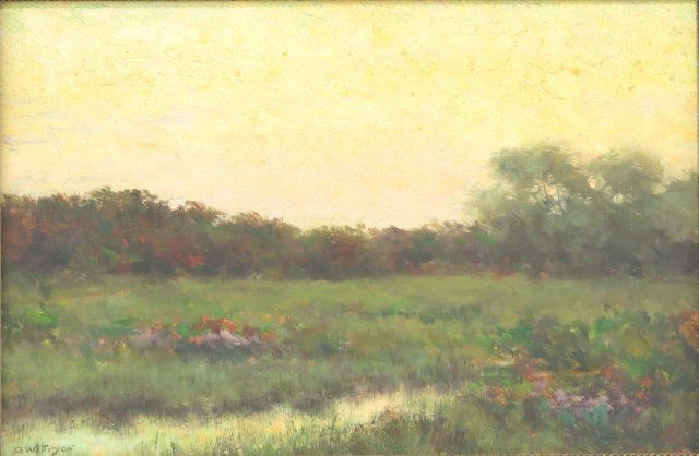 Oil on canvas, signed lower left. Dwight William Tryon (1849-1925 ...