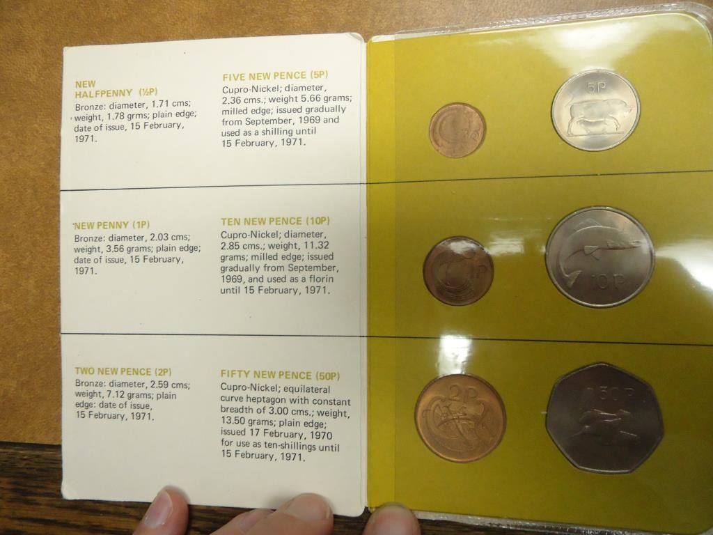 1971 IRELANDS DECIMAL COIN SET ORIGINAL MINT