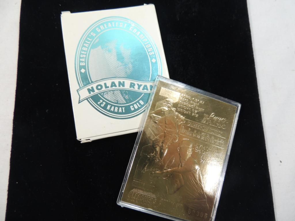 NOLAN RYAN 23KT GOLD BASEBALL CARD