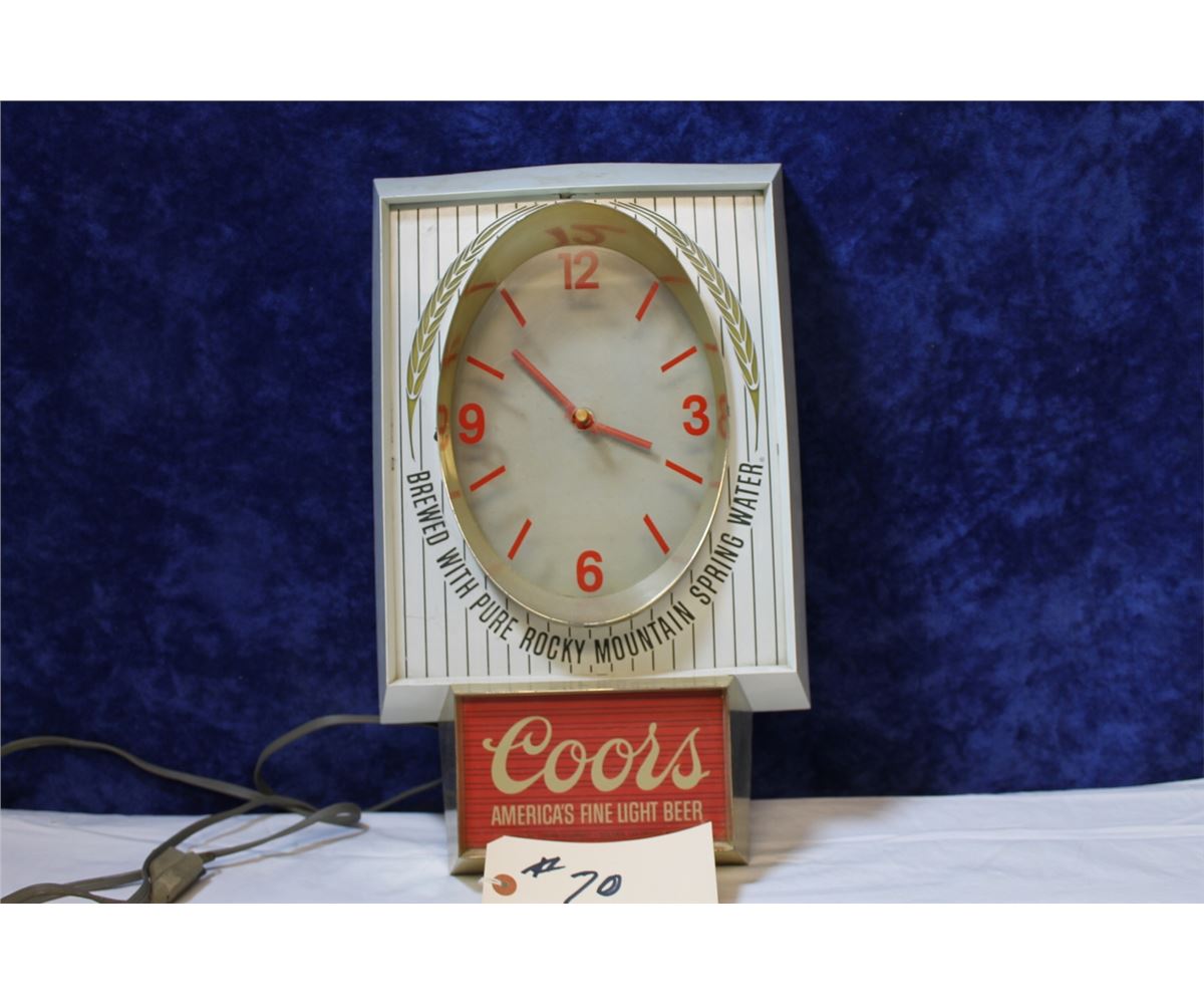 Coors Lighted Beer Clock