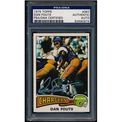 Dan Fouts Signed 1975 Topps #367 Football Card (PSA Encapsulated)