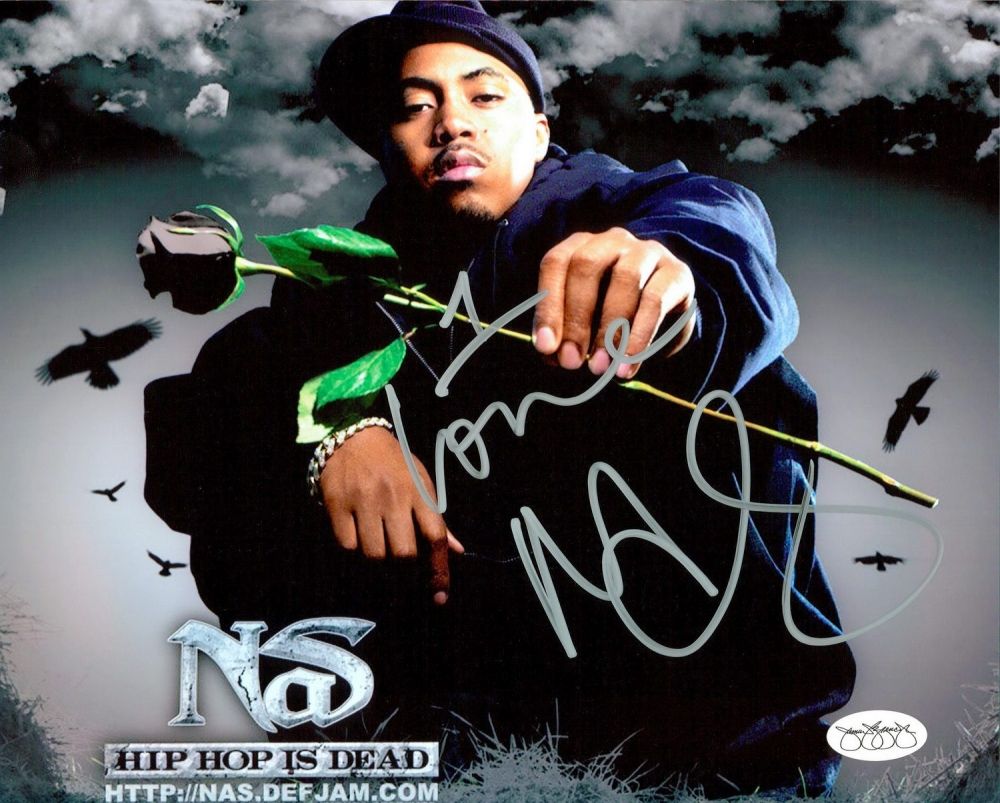 NAS Signed 8x10 Photo Inscribed "1 Love" (JSA)