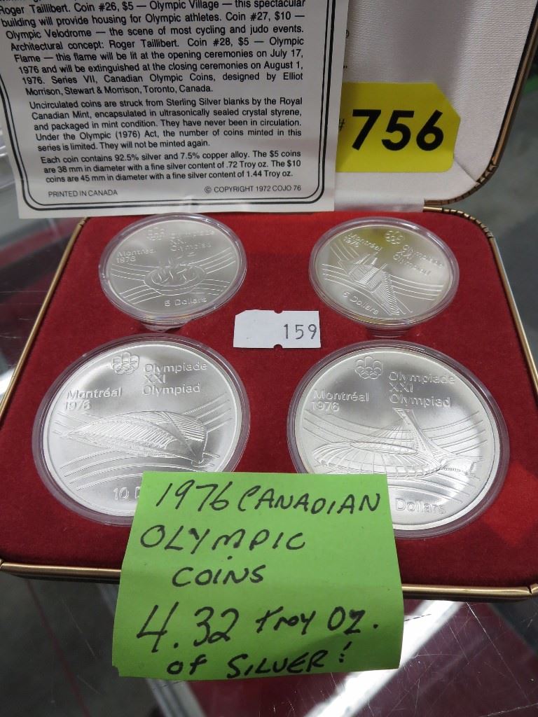 1976 Olympic coin set - 4.32 troy oz. .925 Silver