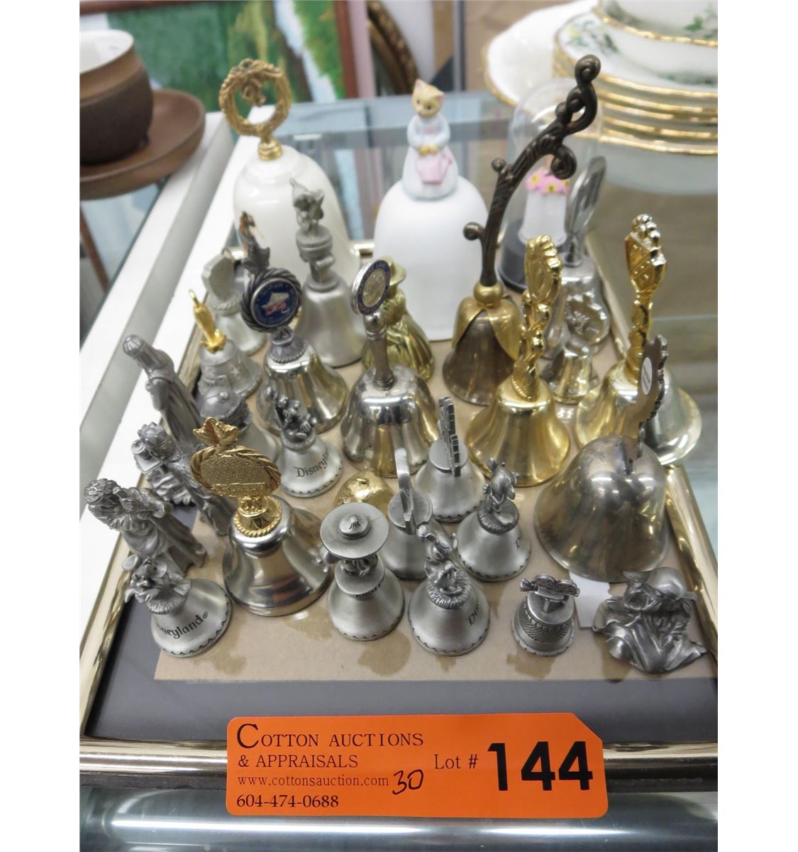 Miniature collectable Bells - Pewter & China