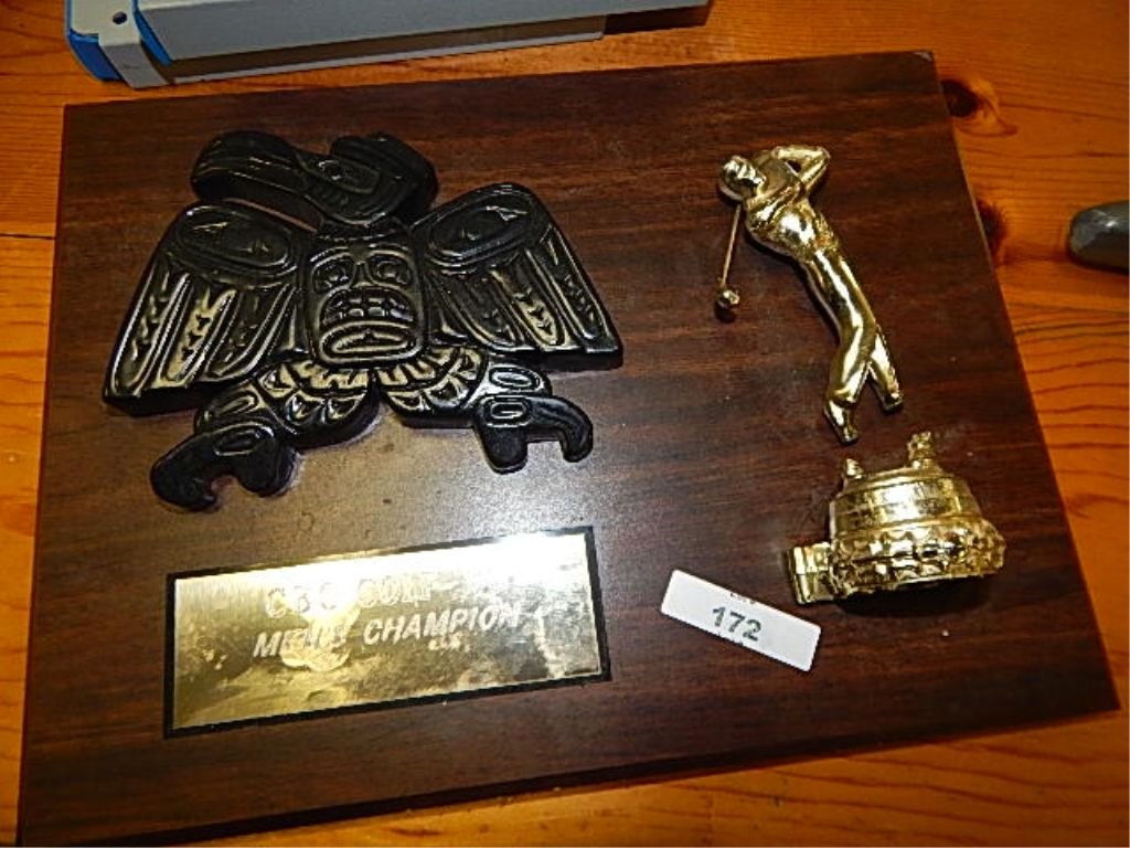 CBC GOLF 96 PLAQUE - NOT NAMED YET!! - FIGURE NEEDS REPAIR
