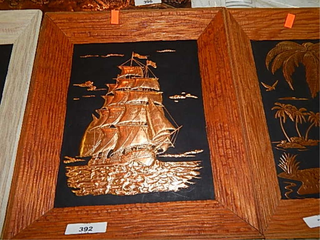 COPPER PICTURE - SAILING SHIP