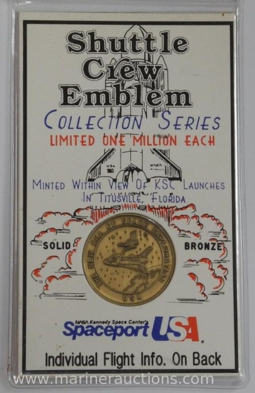 Shuttle Crew Emblem. January 24,1985. Solid Bronze