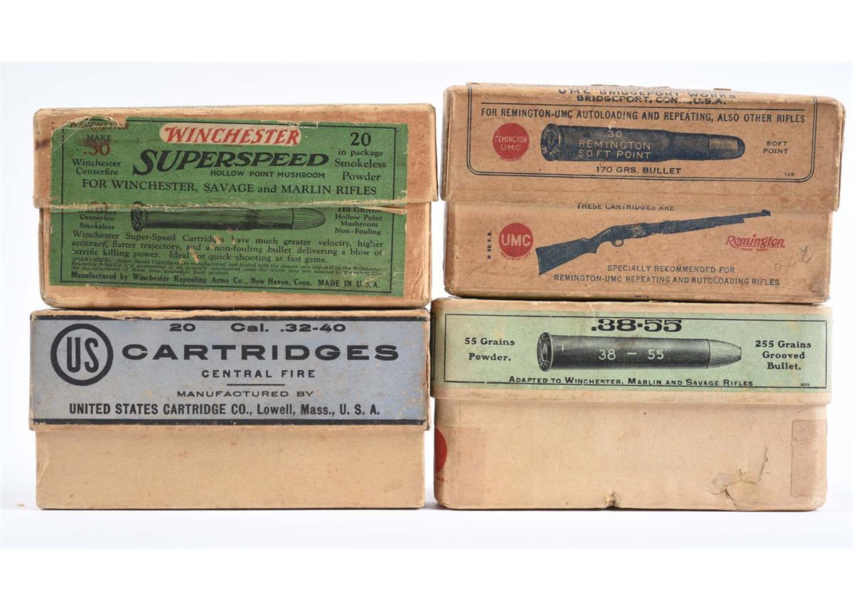 Lot of 5: Rifle Cartridge Boxes.