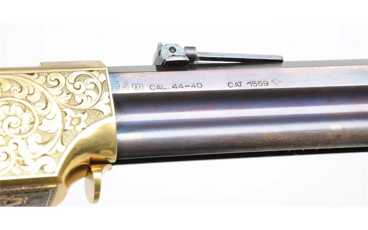 As New Factory Engraved Uberti Henry Rifle.**