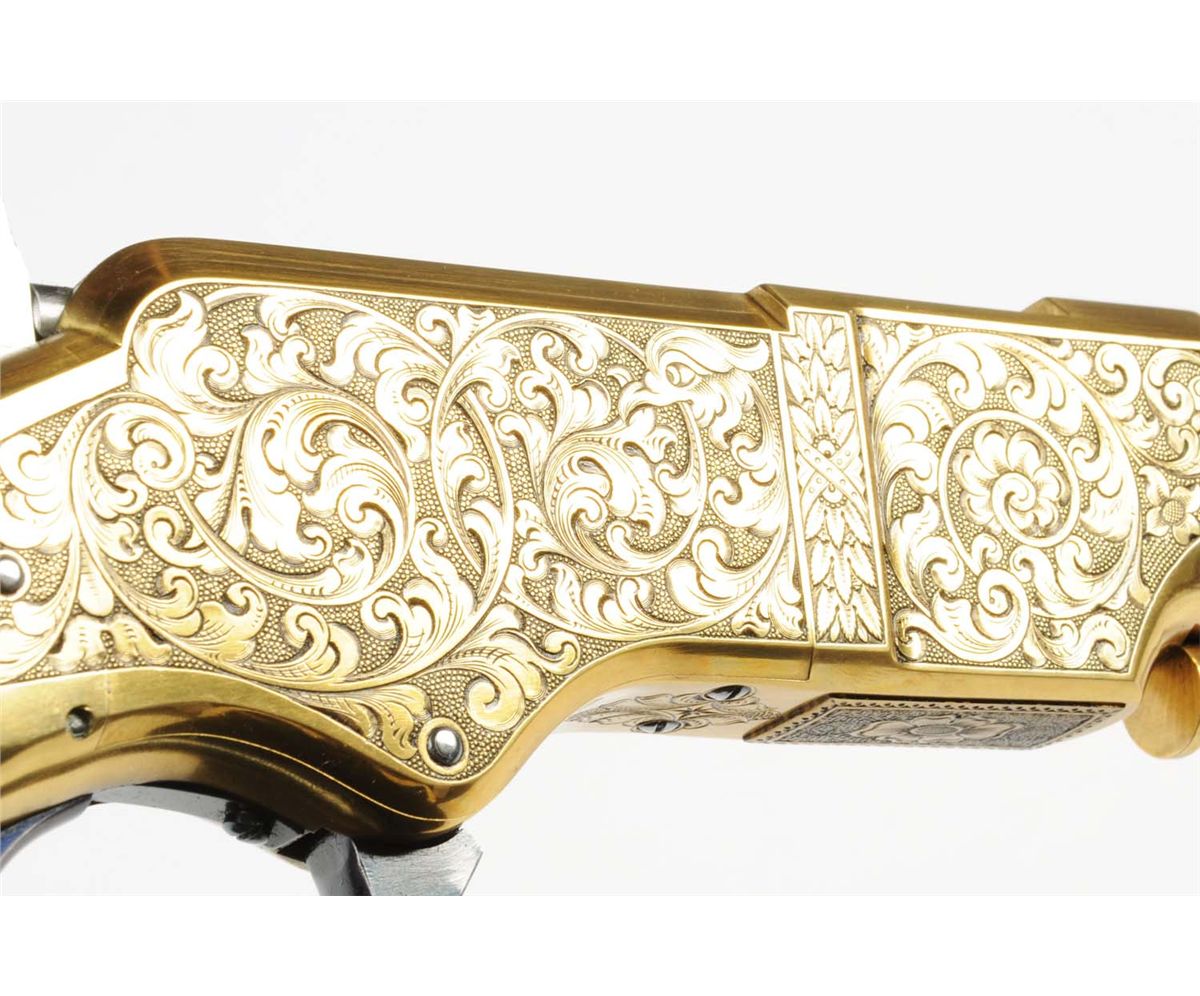 As New Factory Engraved Uberti Henry Rifle.**