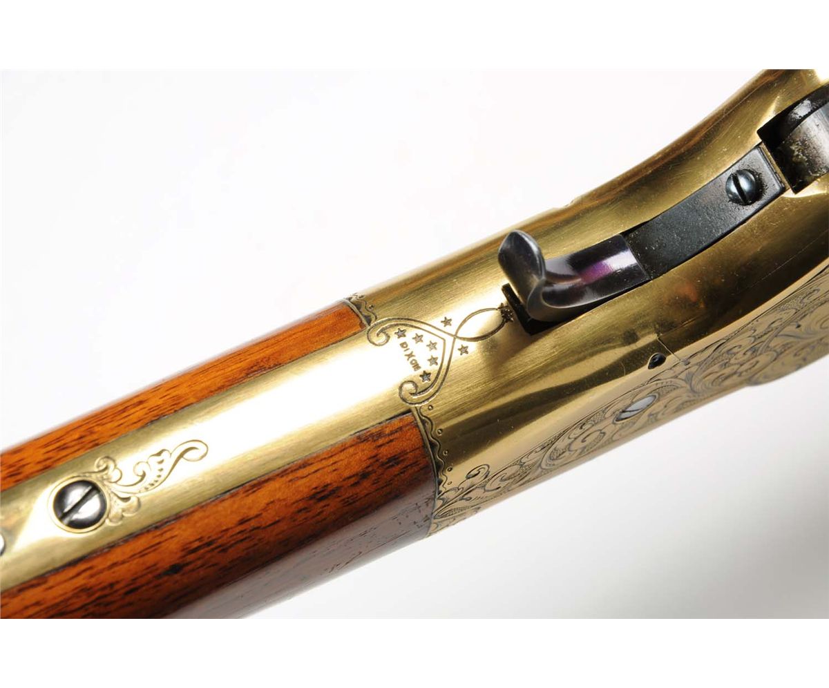 As New Factory Engraved Uberti Henry Rifle.**