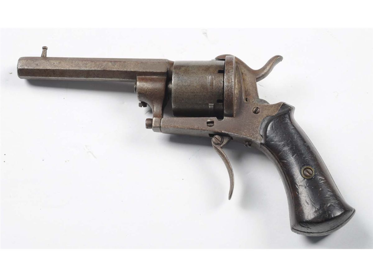 Belgium Folding Trigger Pinfire Revolver.