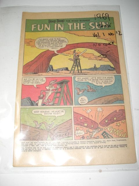 1969 EXTREMELY RARE *ROAD RUNNER* JUNE VOL.1 NO.12 COMIC BOOK VALUE $50 ...
