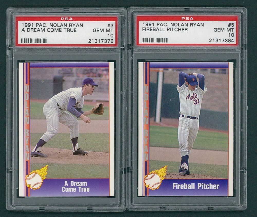 Lot of (2) 1991 Pacific Nolan Ryan Baseball Cards with 1991 Pacific ...
