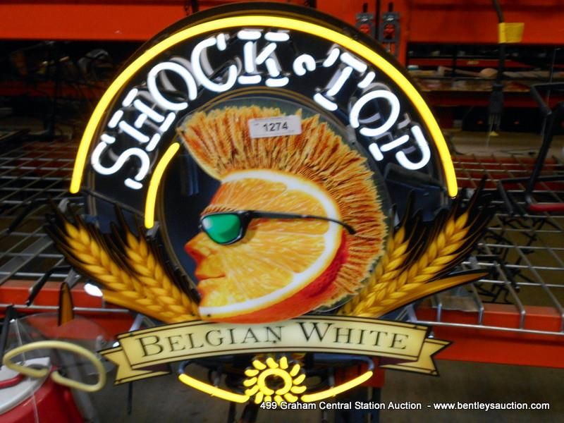 SHOCK TOP BELGIAN WHITE NEON LIGHT SIGN