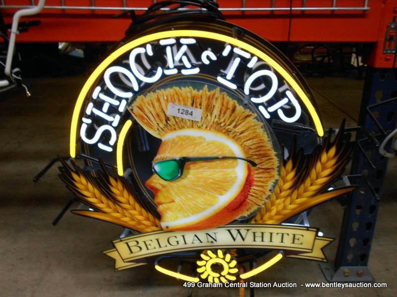 SHOCK TOP BELGIAN WHITE NEON LIGHT SIGN