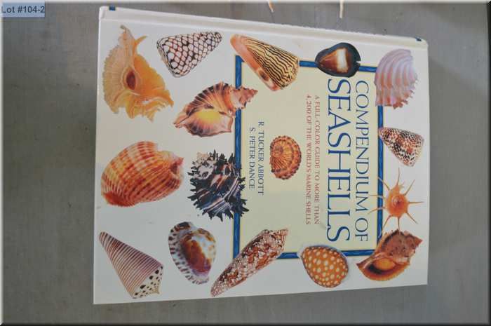 Compendium of Seashells reference guide and a selection of sea shells
