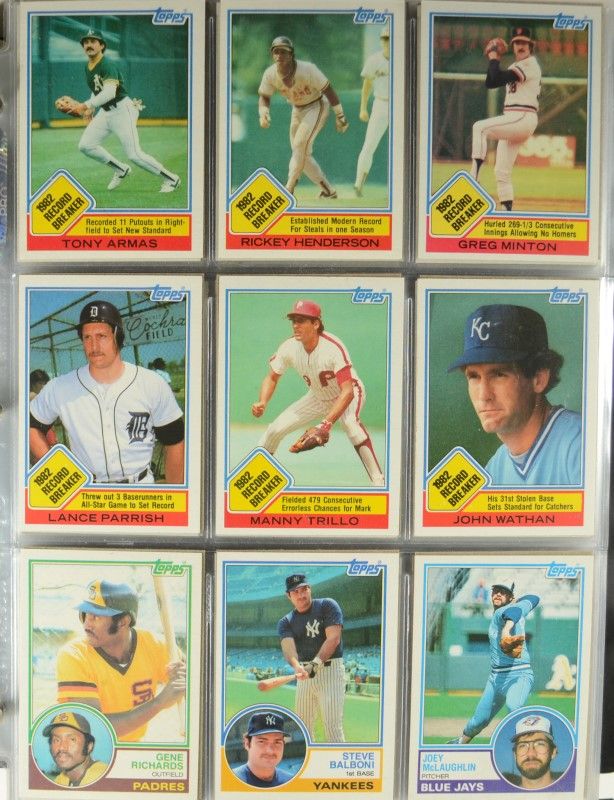 1983 Topps Baseball Complete Set In Binder