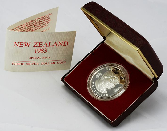 1983 New Zealand Silver Proof Dollar