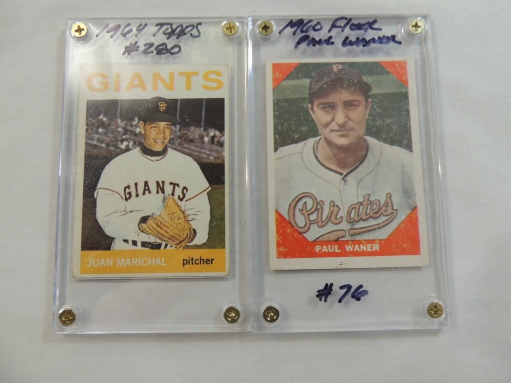 1960 FLEER PAUL WANER & 1964 TOPPS JUAN MARICHAL