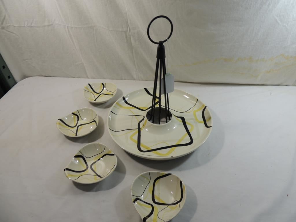 1955 RED WING POTTERY SMART SET LAZY SUSAN RARE