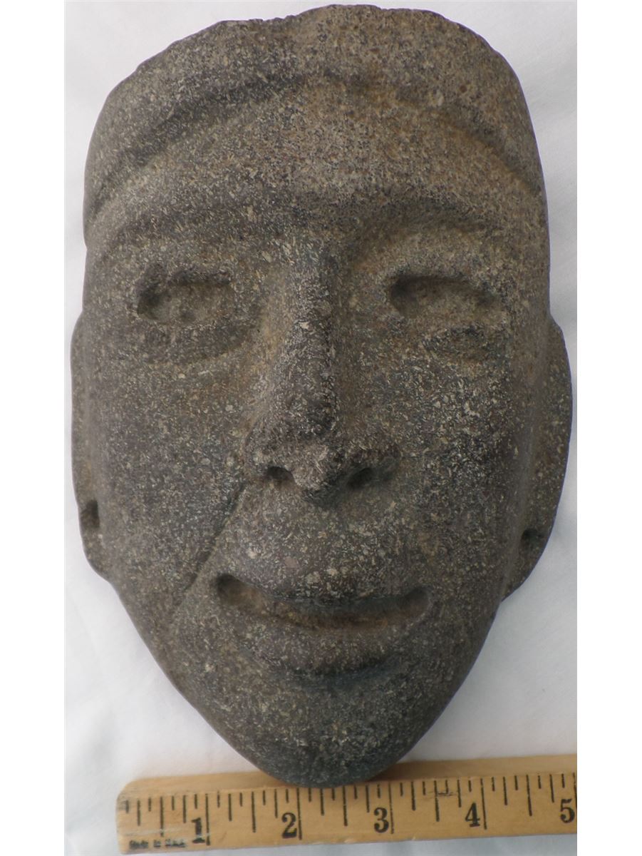 Authentic Aztec Stone Aztec Mask w/COA