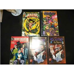5-Comic Books, 3-Signed