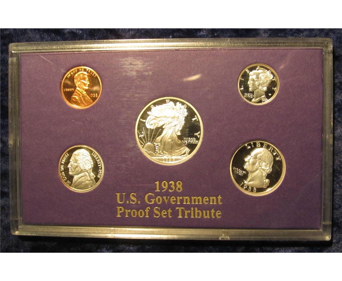 70 Cameo Frosted Copy Of A 1938 U S Government Proof Set Tribute In A