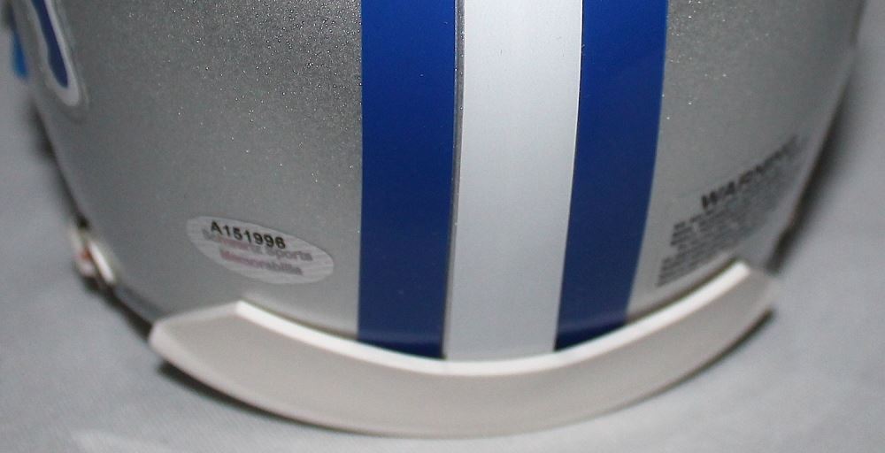 Barry Sanders, Lem Barney & Billy Sims Signed Lions Mini-Helmet with (3 ...