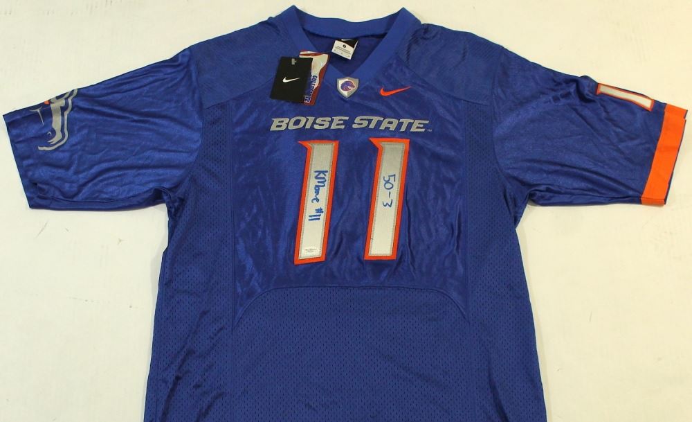 Kellen Moore Signed Boise State Jersey Inscribed "50-3" (JSA COA)