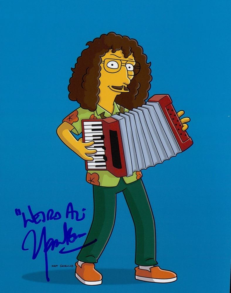Weird Al Yankovic Signed "The Simpsons" 8x10 Photo (PA LOA)