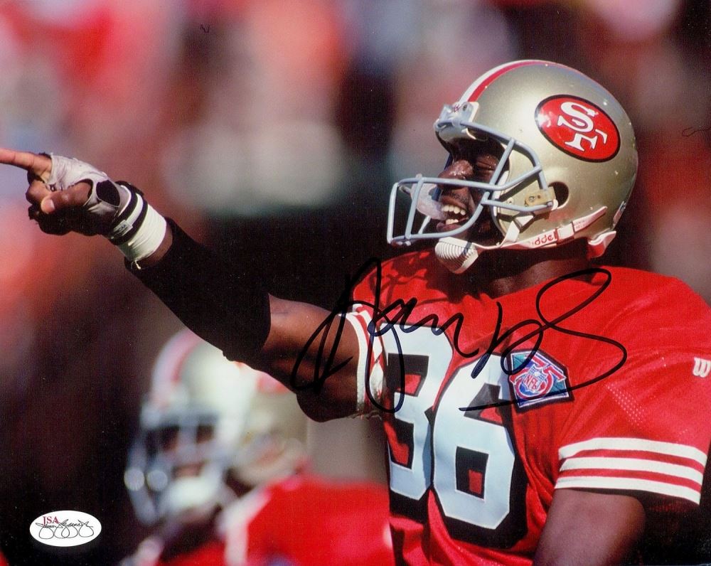 Merton Hanks Signed 49ers 8x10 Photo (JSA)