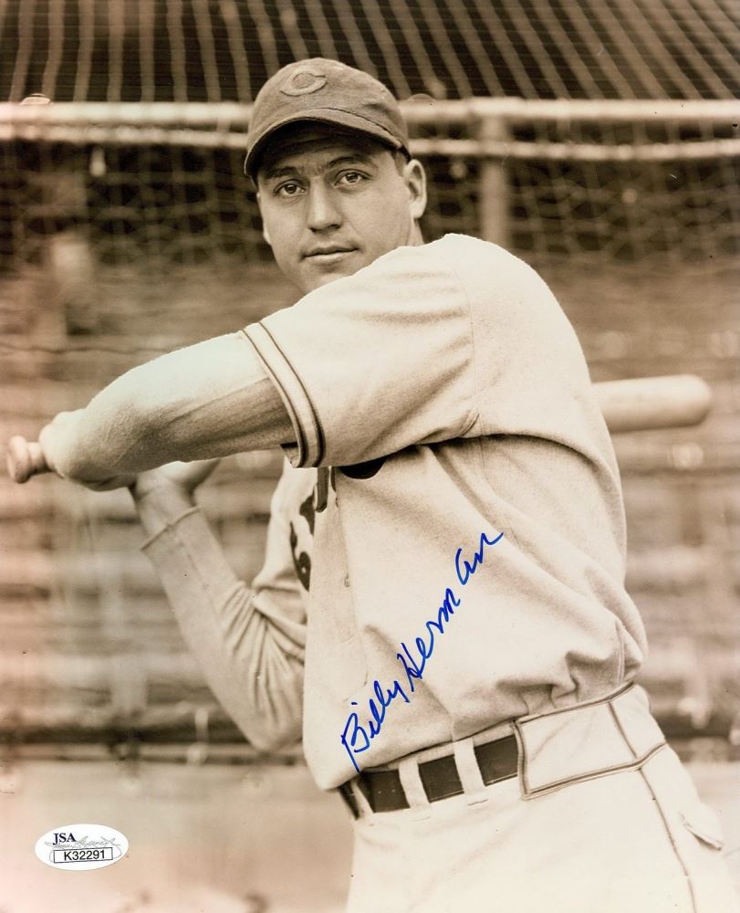 Billy Herman Signed Cubs 8x10 Photo (JSA COA)