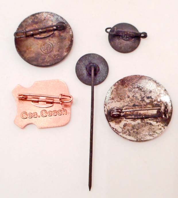 GERMAN NAZI WAFFEN SS PARTY & STICK PINS