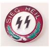 GERMAN NAZI SS -SIEG HEIL- BADGE