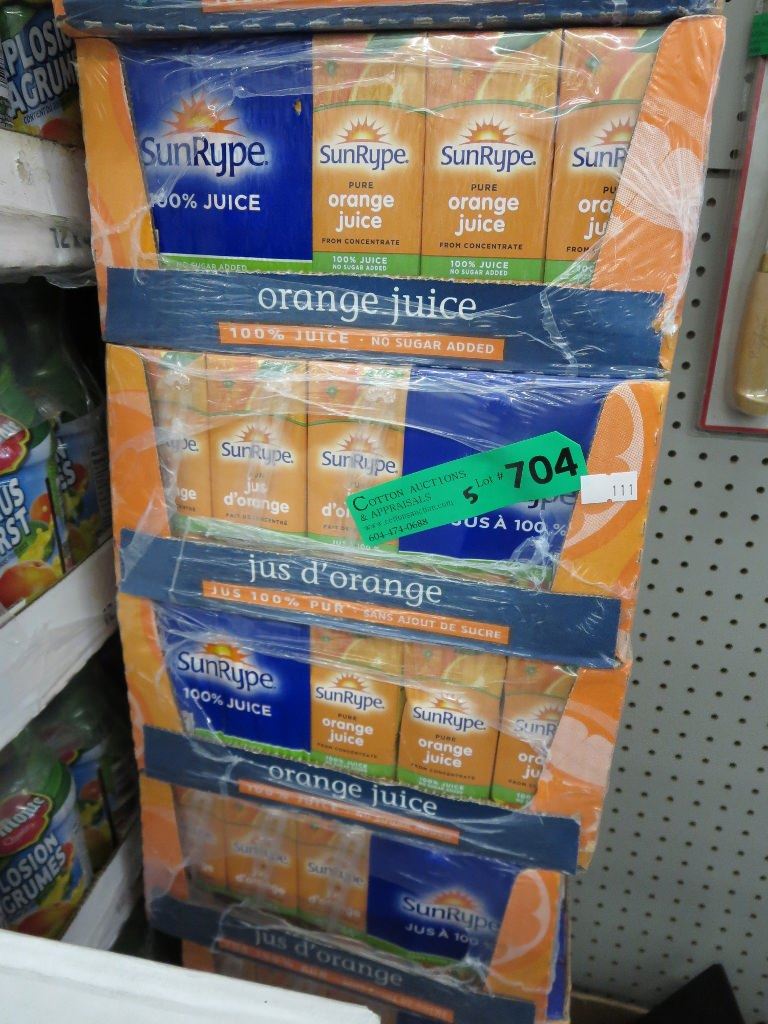 5 Cases of SunRype orange juice boxes
