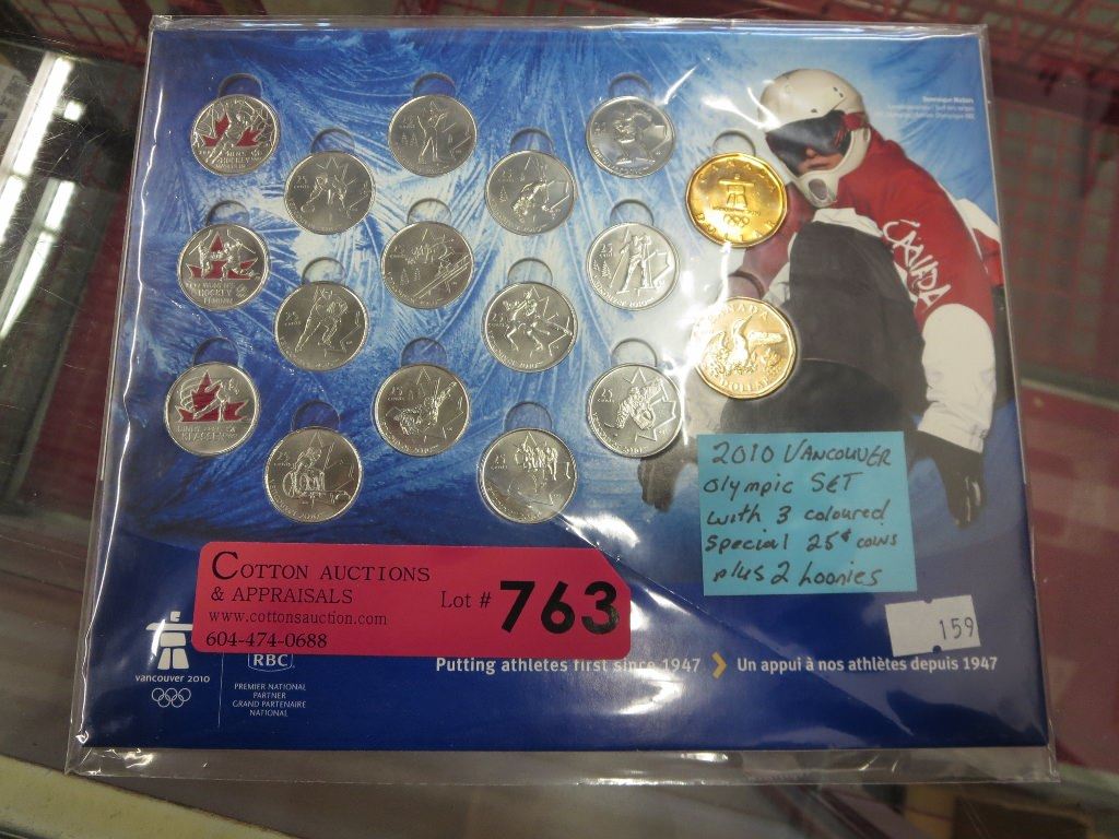 2010 Vancouver Olympic set w/ 3 red quarters