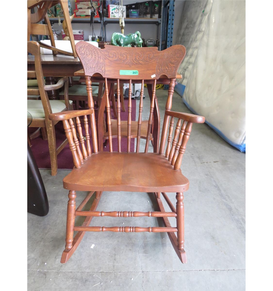 Vintage Canadiana pressed back rocker