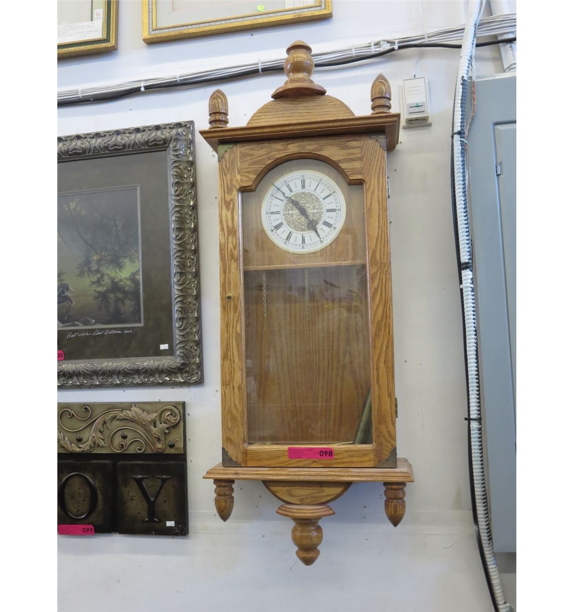 Oak "Canadiana Works" Pendulum wall clock