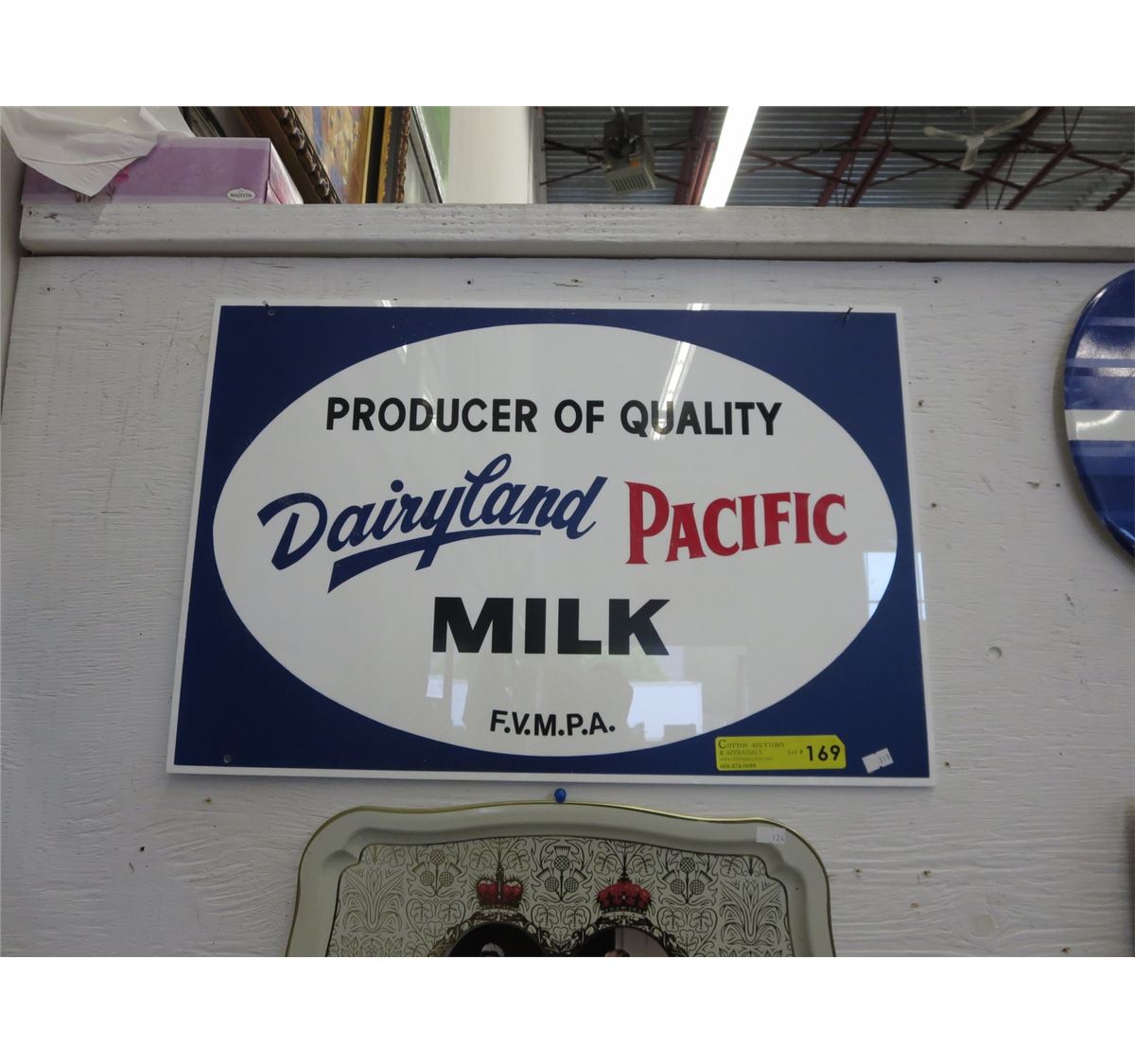 Acrylic Dairyland Pacific Milk sign