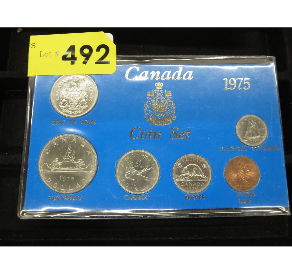 1975 Canadian coin set in holder