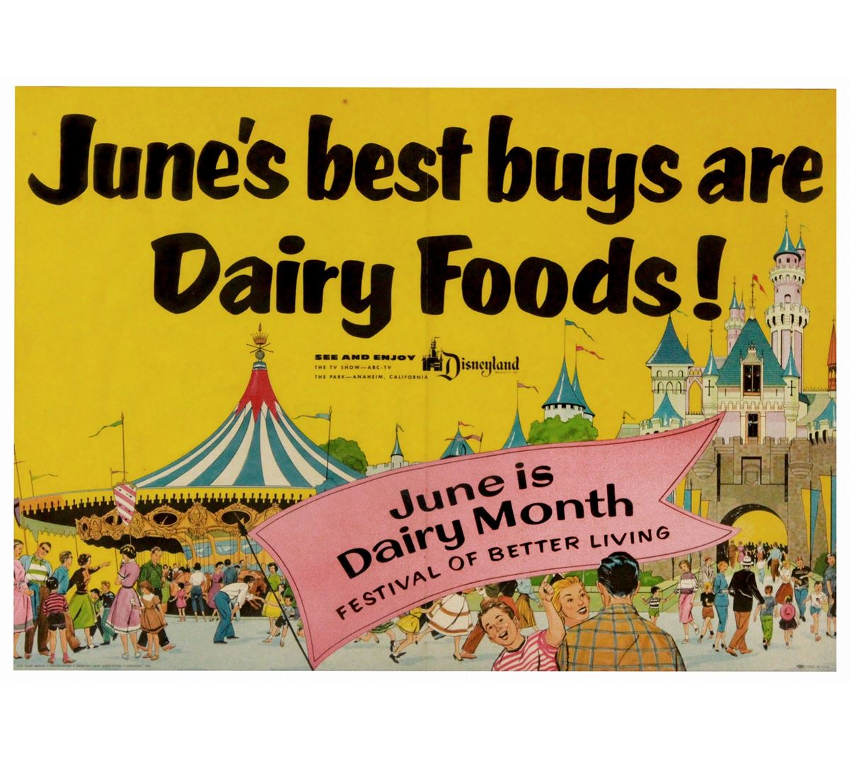 American Dairy Association Disneyland promotional poster.