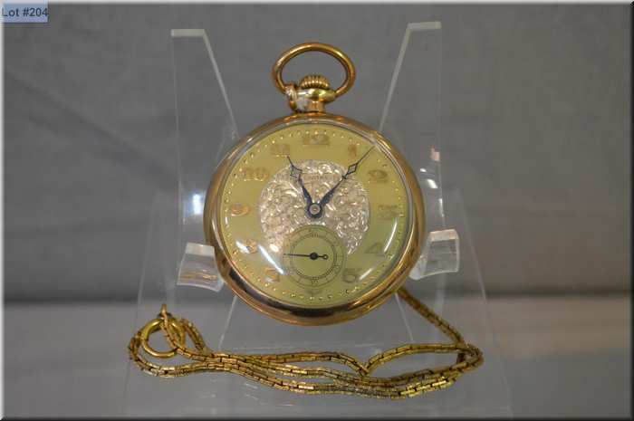 Civitas gold filled pocket watch with gold and silver dial, 15 jewel ...