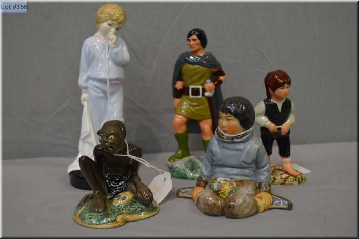 Selection of collectible figures including Royal Doulton Sleepy Darling ...