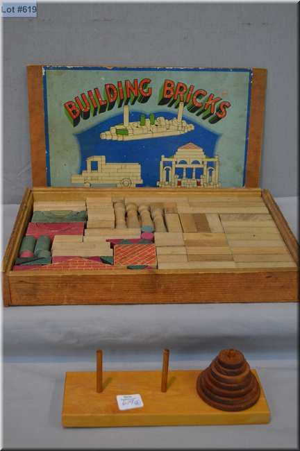 Peg and disk game plus a complete or near complete boxed English made ...