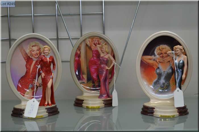 Three Bradford Exchange collectible Marilyn Monroe figurines including ...