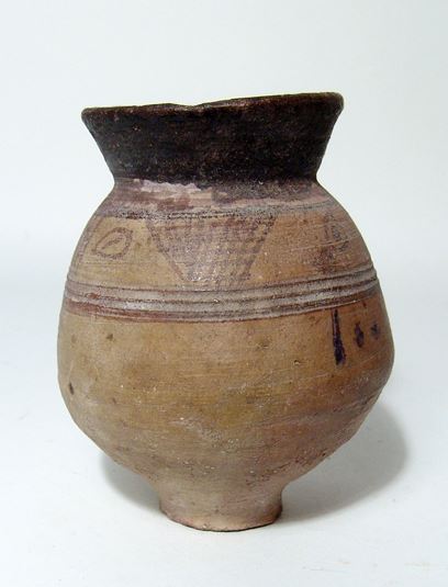 A choice Coptic ceramic jar, Roman Egypt