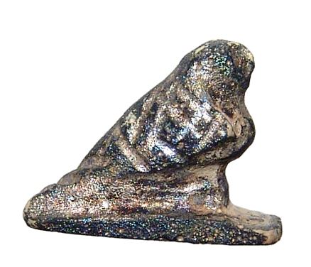 Egyptian deep blue glass amulet of Horus