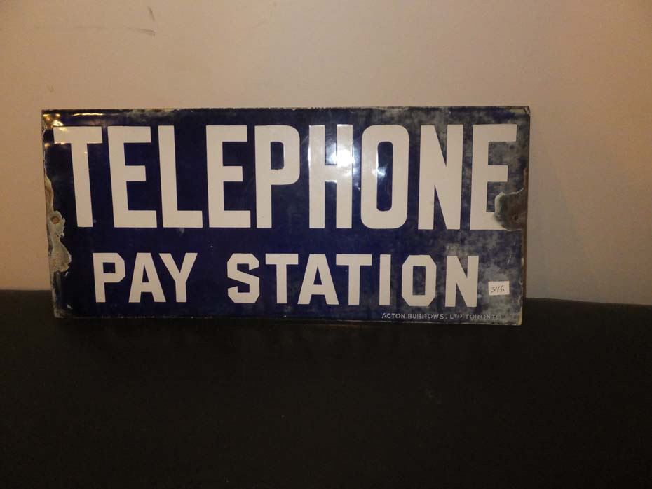 Pay Phone Sign - Bodnarus Auctioneering
