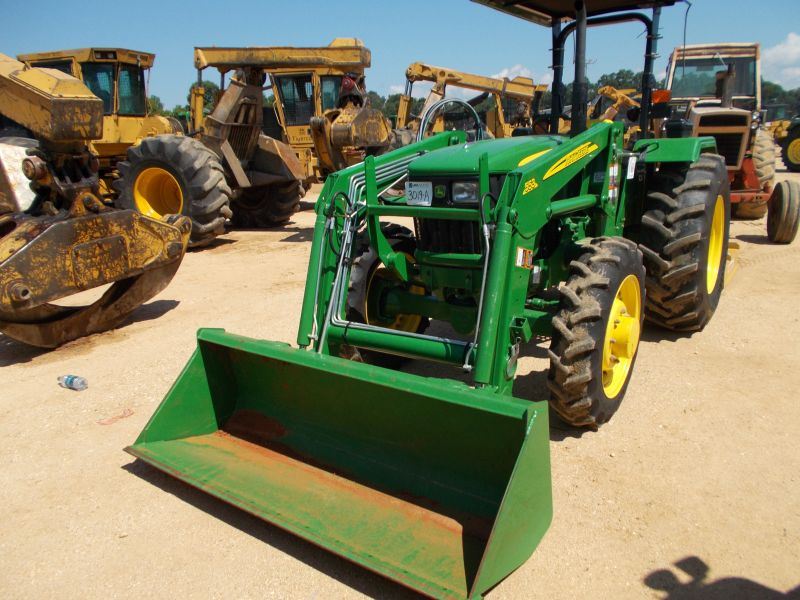 JOHN DEERE 5075E MFWD FARM TRACTOR, S/N 005796, 3 PTH, PTO, 1 REMOTE, FRONT LOADER BUCKET ...